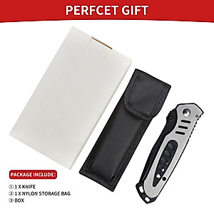 CULITECH 3.8 INCHES Blade Stainless Steel Folding Knife, Pocket Knife With Durable Pakka Wood Handle for Outdoor