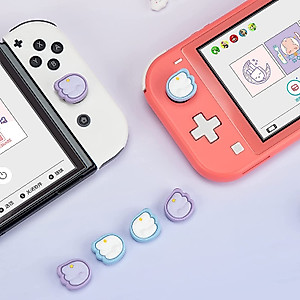 GeekShare Cute Silicone Joycon Thumb Grip Caps, Joystick Cover Compatible with Nintendo Switch/OLED/Switch Lite,4PCS - Little Wings