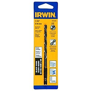 Irwin Tools 4935640 Black Oxide Hex Shank Drill Bit, 7/32-Inch