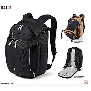 5.11 Tactical COVRT18 2.0 Tactical & Everyday 32L Backpack – TSA Laptop Friendly, CCW & Hydration Ready, Coyote, Style 56634