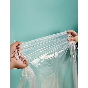 Kingplast 2 Pack Plastic Chair Cover for Moving and Storage 46"x 76" Plastic Furniture Covers Moving Heavy-Duty Water Resistant &Cover Dust-Proof for Indoor Outdoor Patio