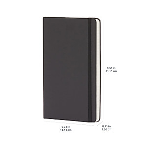 Amazon Basics Classic Notebook, 240 Pages, Hardcover - 5 x 8.25-Inch, Line Ruled Pages