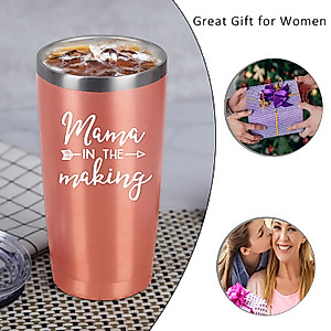 Cosictic Mama In The Making New Mom Travel Tumbler, Funny Pregnant Mom Baby Shower Gifts, Funny Mother's Day Gifts For Pregnant Mom Mom To Be Her, Insulated Stainless Steel Travel Tumbler