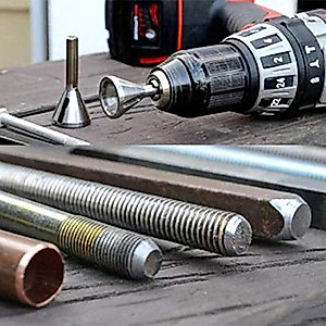 Deburring External Chamfer Tool, Deburring Tool Hard High Speed Stainless Steel Remove Burr Quickly Repairs Tools for Drill Bit External Chamfer Silver Triangle 4PCS