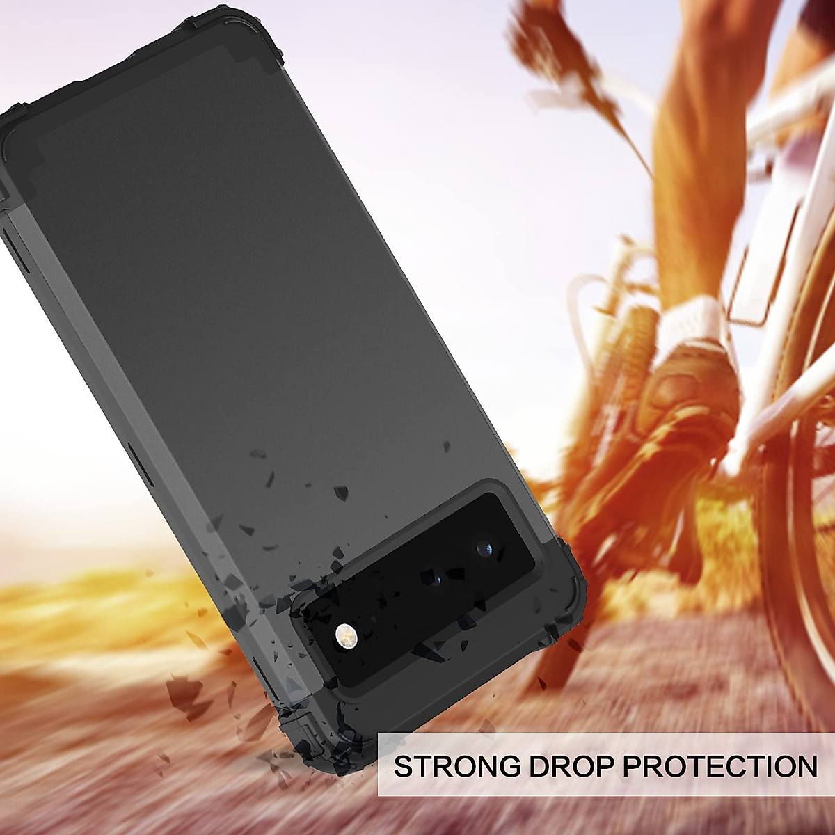 BENTOBEN Pixel 6 Case, Google Pixel 6 Case, 3 in 1 Heavy Duty Rugged Hybrid Shockproof Hard PC Cover Soft Silicone Bumper Impact Resistant Protective Phone Cases for Google Pixel 6 6.4 Inch, Black