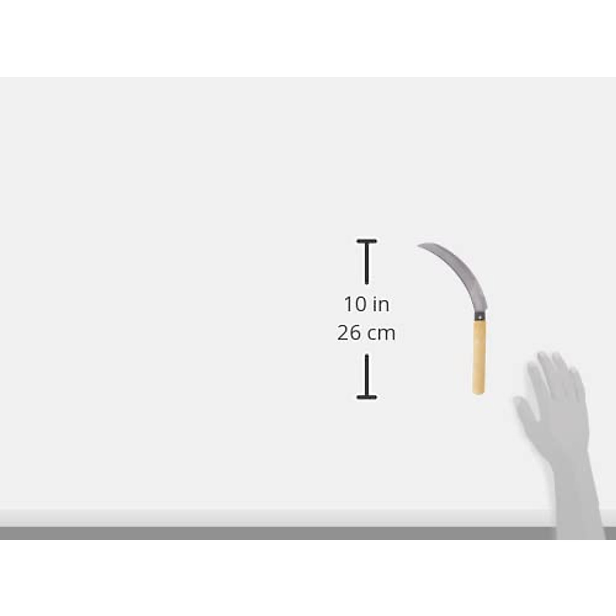 Zenport K202 Harvest Sickle/Berry Knife, Notched Handle, 6.5-Inch Curved Serrated Blade