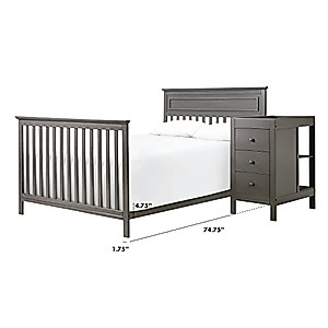 DaVinci Full-Size Bed Conversion Kit (M4399) in Slate