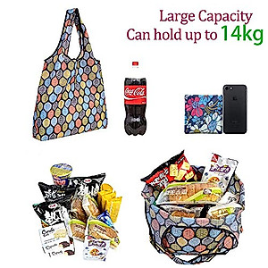 Grocery Bags Reusable Foldable 8 Pack Shopping Bags Large Capacity Cloth Tote Bags Durable and Machine Washable