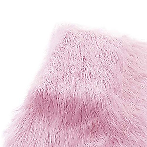 CALIDAKA Baby Photo Props Blanket,Newborn Faux Fur Photography Basket Stuffer Rug,Beanbag Background Backdrop Mat (Pink)