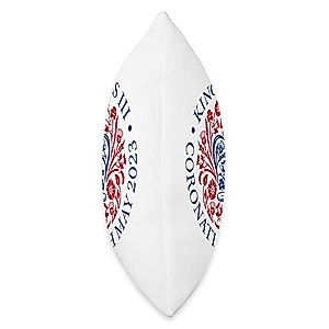 Great Britain Patriotic Designs by Raleigh 2023 Coronation King Charles UK British Crown Emblem Logo Throw Pillow, 18x18, Multicolor