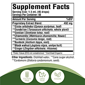 St. Francis Herb Farm - Digestive Bitters 100ml - Herbal Supplements - Organic, Non GMO, Vegan, Gluten Free, Dairy Free