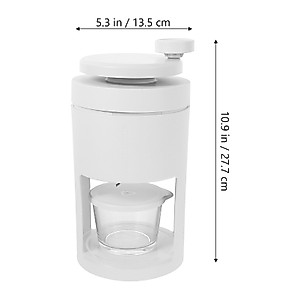 Kichvoe Stainless Steel Blades Portable Crushed Ice Maker Ice Cube Mold Shaved Ice Machine Ice Machine Crushed Ice Handheld Ice Machine Washable Tool Crusher Ice Blender Household Glass