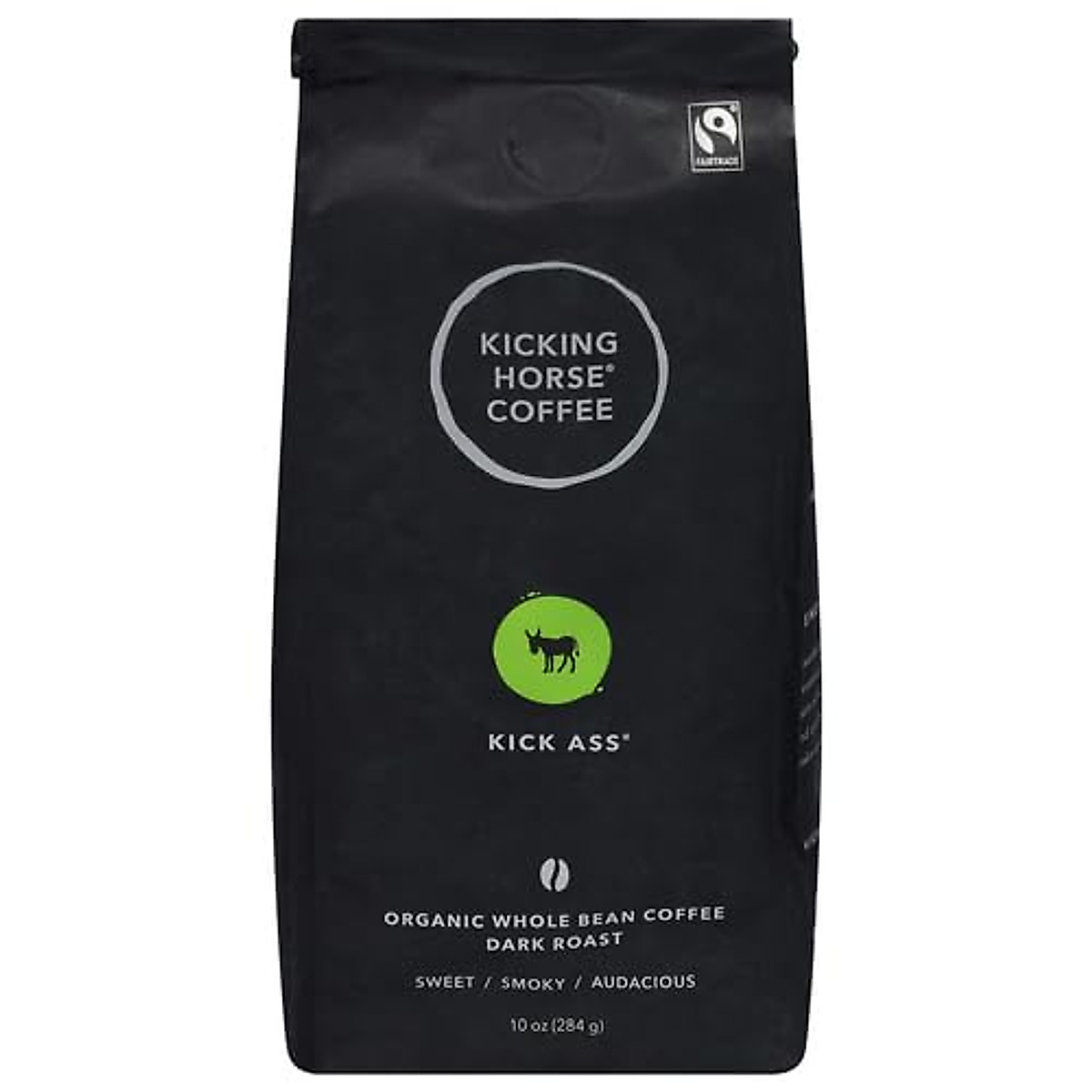 Kicking Horse Coffee, Kick Ass, Dark Roast, Whole Bean, 10 Oz