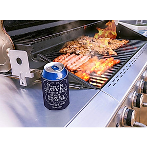 Cheers To Love Custom Names & Date 12-Pack Personalized Can Coolie Drink Coolers Coolies Navy