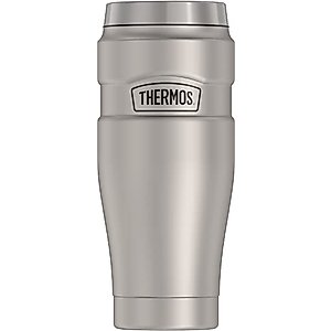 THERMOS Stainless King Vacuum-Insulated Travel Tumbler, 16 Ounce, Matte Steel