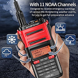 Baofeng GMRS Radio GMRS-9R Handheld Radio with NOAA Weather Scan,Waterproof IP67 Long Range Two Way Radios Rechargeable