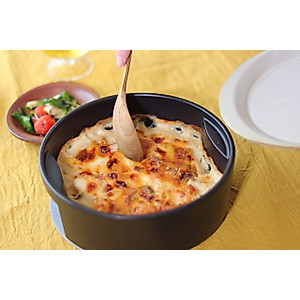 Japanese Donabe Clay Pot, Seto-mono, 1450ml, Modern Design, White, Handcrafted in Japan