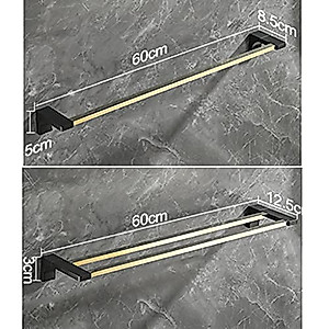 Bath Towel Bar Black Gold All Copper Towel Rack, Light Luxury Minimalist Bathroom Hardware Pendant, Towel Bar Towel Rail Towel Holder (Color : Single Pole)