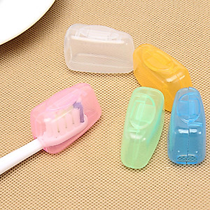 Senkary 20 Pieces Toothbrush Cap Covers Toothbrush Head Protector Case for Travel or Home, 5 Colors