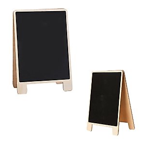 STOBOK 2pcs Painting Small Blackboard Mini Blackboard Signs Mini Chalkboard Signs for Food Small Chalkboard Labels Wedding Chalk Signs Wedding Sign Office Cypress Note Board Dual Purpose