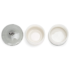 DEMDACO Baby Tooth and Curl Metallic Blue 3.5 x 2.5 Glossy Ceramic Keepsake Box