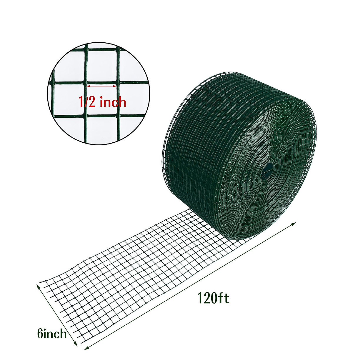 FUTRPOW Solar Panel Bird Guard,6inx120ft Critter Guard with 100pcs Fastener Clips,PVC Coated Galvanized Critter Guard for Solar Panels,Solar Panel Mesh with Plier,Gloves for Bird Proofing