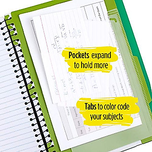 Five Star Advance Spiral Notebooks, 2 Subject, College Ruled Paper, 100 Sheets, 9-1/2" x 6", Assorted Colors, 6 Pack (38642)