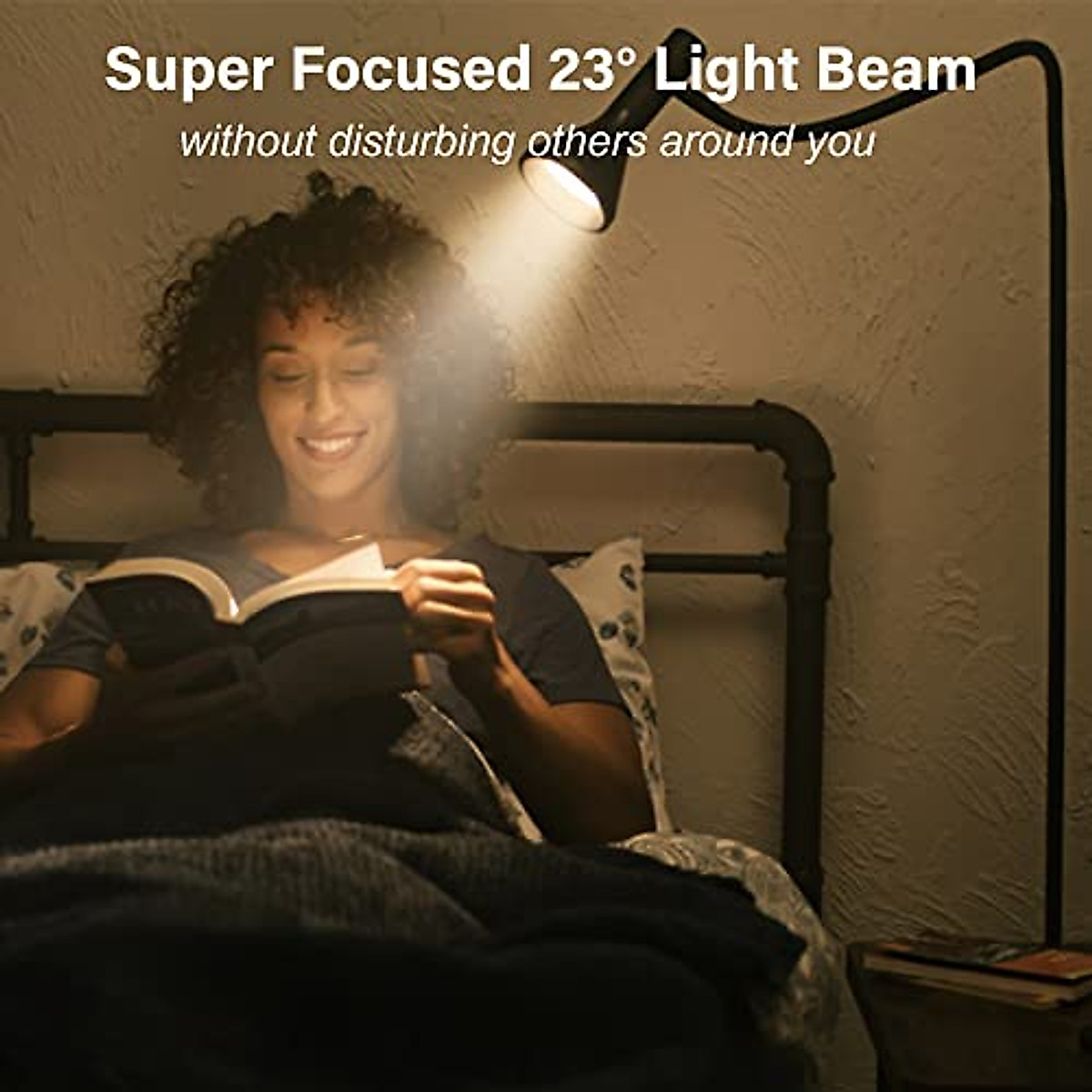 WYZE LED Floor Lamp for Bedroom Office Living Room with Timer Stepless Adjustable Brightness 4000K Standing Light with Remote & APP Control Reading Floor Lamps