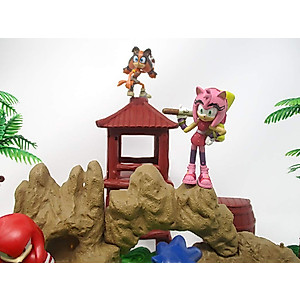 Sonic the Hedgehog Deluxe Cake Topper Set with Sonic and Friends (Unique Design)