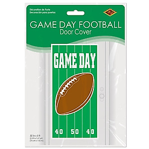 Game Day Football Door Cover Party Accessory (1 count) (1/Pkg)