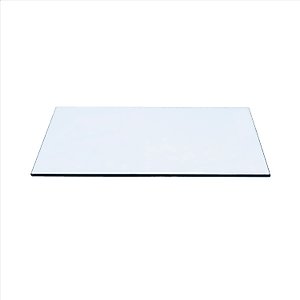 Spancraft 19" x 34" Rectangle Tempered Glass Table Top 3/8" Thick Flat Polish Edge and Touch Corners