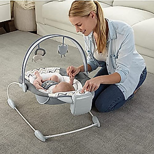 Ingenuity SmartBounce Automatic Baby Bouncer Seat with White Noise, Music, -Toy Bar & 2 Plush Infant Toys, 0-6 Months Up to 20 lbs (Braden)