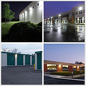 Paktonvo 100W LED Wall Pack Dusk to Dawn, 13000Lm 5000K Daylight Commercial Security Lighting,400-600W MH Equivalent, 100-277V,ETL Certified Outdoor LED Wall Pack Light for Parking Lot Doorway House