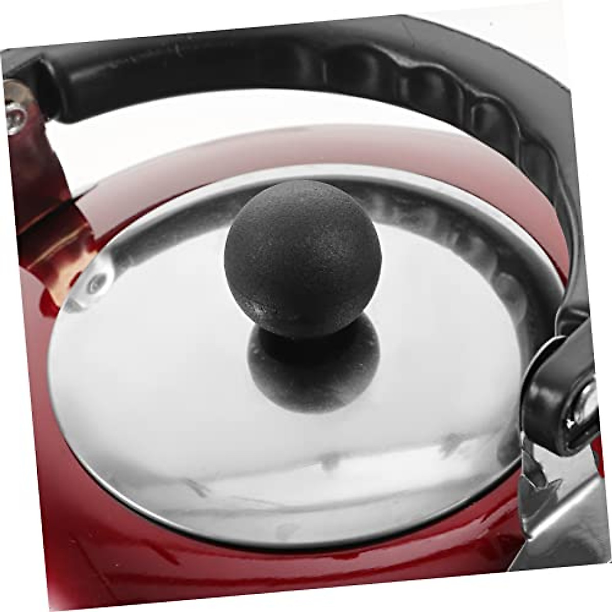 OUSIKA 3pcs Buzzing Kettle Induction Tea Kettle Cordless Kettle Camping Tea Kettle Water Kettle Stovetop Stainless Steel Whistling Teapot Boiling Tea Kettle Water Pot Anti-rust Kettle Red Kettle (Col