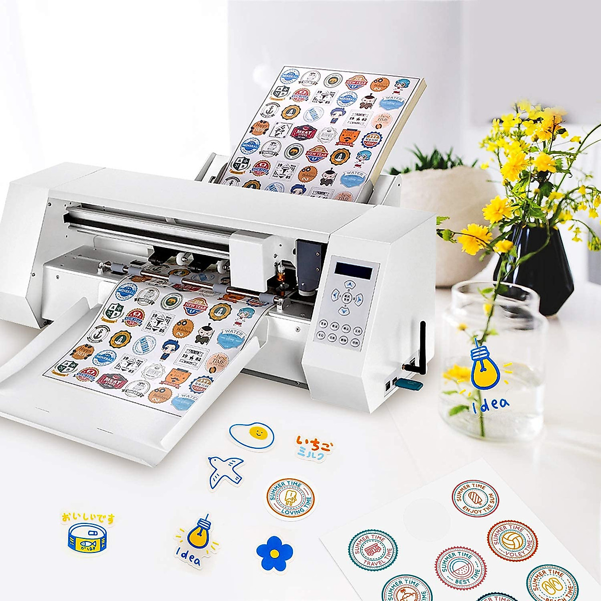 Printable Sticker Paper for Your Inkjet Printer - 8.5 x 11 Inches 20 Sheets Translucent Premium Waterproof Sticker Paper - Dries Quickly and Holds Ink Beautifully