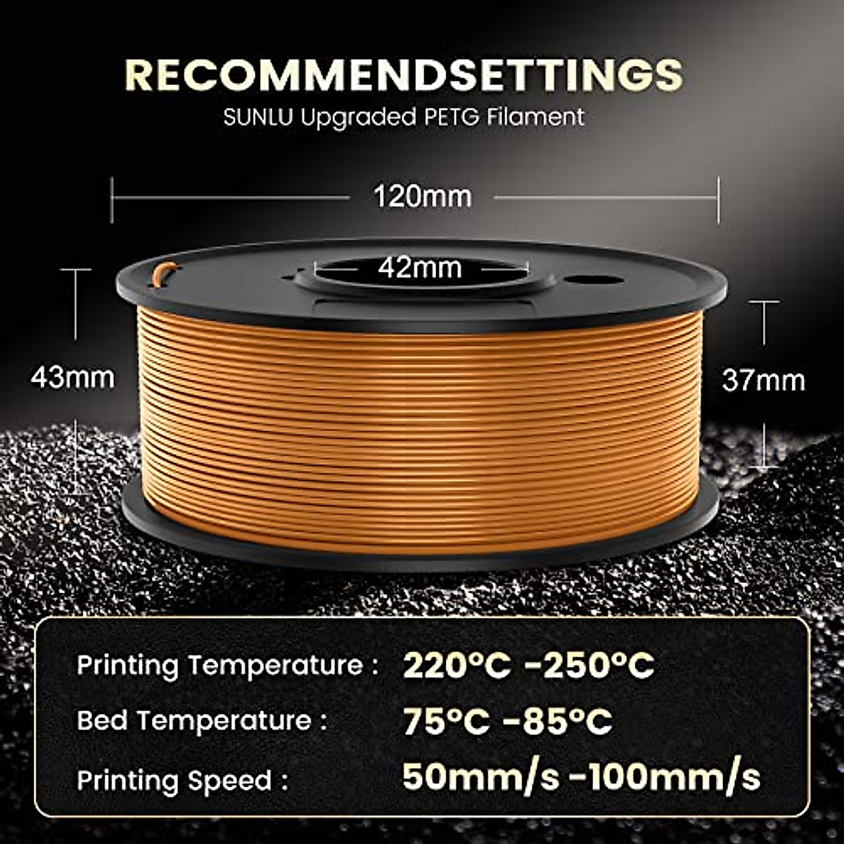 2500g 3D Printer Filament Bundle Multicolor, SUNLU PETG Filament&SUNLU PLA+ Filament, 10 Pack+8 Pack