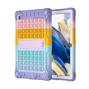 XZC Samsung Galaxy Tab A8 Case 10.5'' 2022 (SM-X200/X205/X207) Heavy Duty Shockproof Push Pop Cover with Pencil Holder/Carrying Shoulder Strap (Samsung Galaxy Tab A8 10.5 Inch 2022)