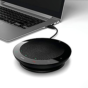 Jabra Speak 410 USB PC Speaker and Microphone - Conference Speakerphone for Laptops, Desktops, MAC, Tablet, USB, Compatible w/Teams, Zoom, Skype Version 7410-109, Global Teck Microfiber Cloth