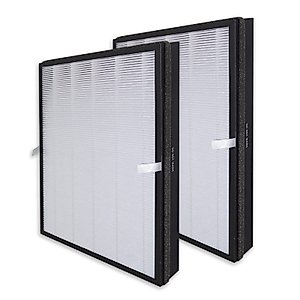 PUREBURG Replacement Filter Compatible with TaoTronics TT-AP003 & VIVOSUN Air Purifiers,2-Pack H13 HEPA 3-Stage Filtration Activated carbon 2-IN-1 Air Clean Dust