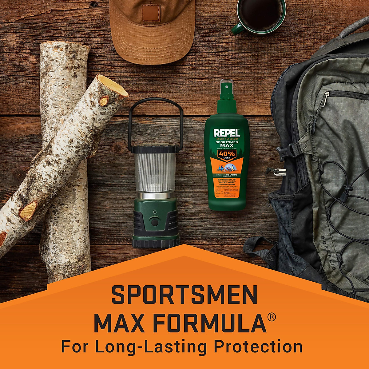 Repel Insect Repellent Sportsman Max Formula (2 Pack), Repels Mosquitoes, Ticks and Gnats, Effective Long-Lasting Protection, 40% DEET (Pump Spray) 6 fl Ounce