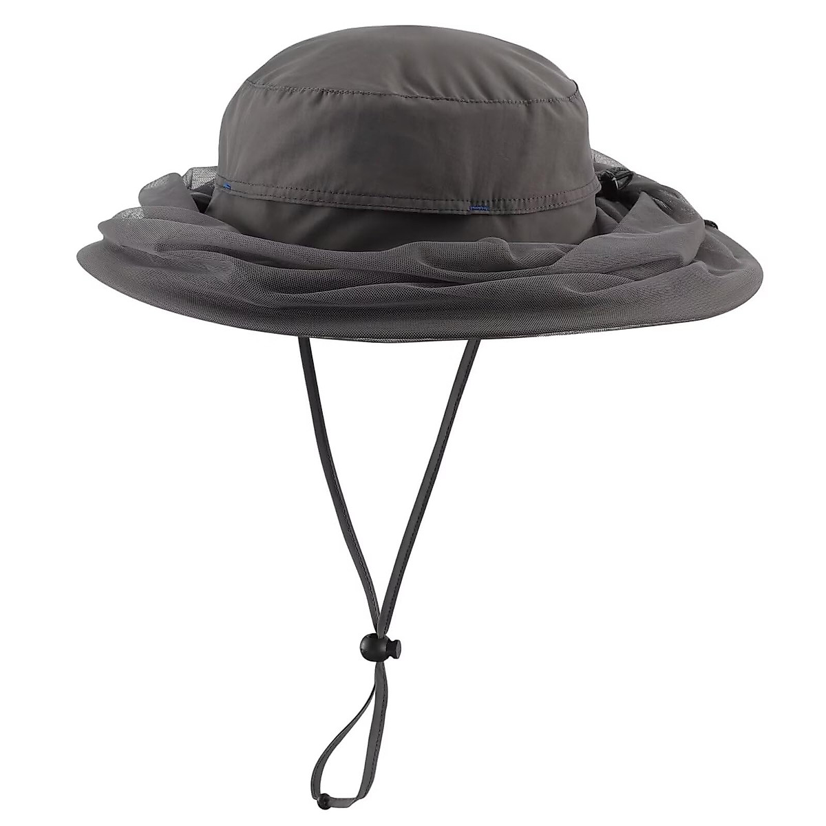 Connectyle Men's Mosquito Net Hat for Fishing Gardening UV Protection Safari Sun Hat Mesh Veil Bucket Hats UPF 50+ Dark Grey