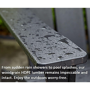 5FT Glider Amish Handmade in USA Poly Lumber wood Lancaster series Signature Roll Back Porch Glider Heavy Duty Everlasting PolyTuf HDPE with No wood fibers and 1000 lbs Limit,Stainless Steel hardware