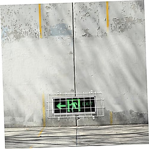 KONTONTY Iron Cover for Emergency Light Exit Sign Protective Cover Emergency Light Wire Guard White Emergency Light Wire Cover