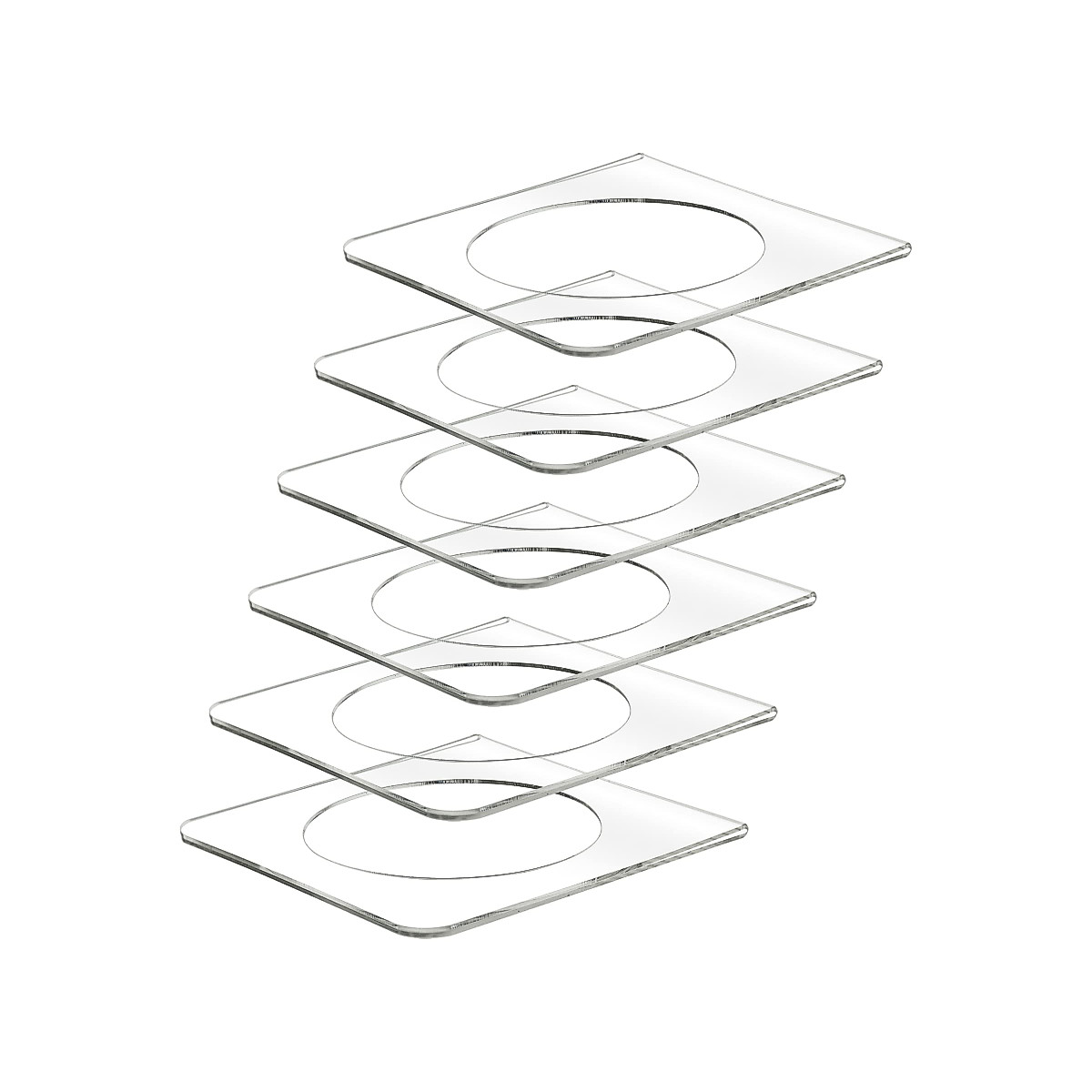 6 Pack Clear Acrylic Coasters Bar Decor Table Protection That Holds Cocktail Napkins by Marketing Holders