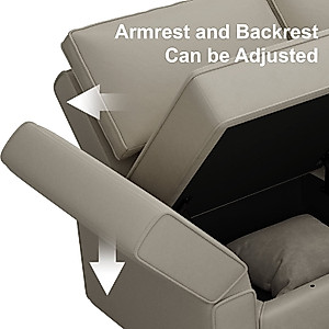 Belffin Modular Sectional Sofa U Shaped Sectional Couch with Reversible Chaises Velvet Modular Sofa with Storage Seat Grey