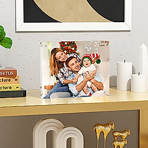 NIUBEE 8.5x11 Picture Frame, Clear Certificate Document Magnetic Photo Frame for Tabletop Display with Gift Box