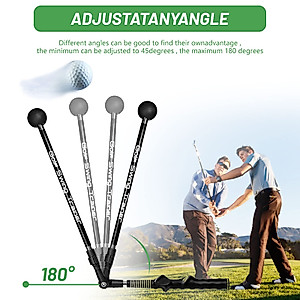 BigKing Golf Swing Trainer Aid Adjustable, Golf Training Aid to Improve Hinge Foldable Golf Swing Training Aid Stick,Forearm Rotation, Rotation Shoulder, Golf Trainer with Ergonomic Grip (Blue)