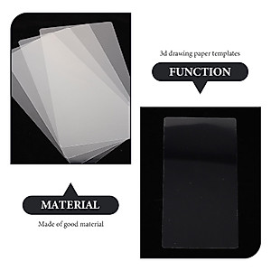 Mobestech 10pcs Board Pens Stencil 3D Pen Mat 3dpen Pad 3D Pen Drawing Mat 3D Drawing Paper Templates Album Copying Board Painting Pen Transparent Copy Board Child Cant See Thing