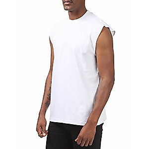 Pro Club Men's Heavyweight Sleeveless Muscle T-Shirt, Snow White, Large