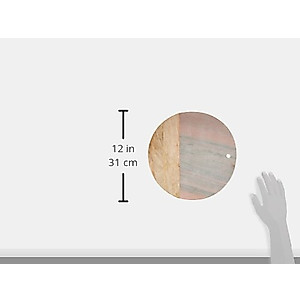 Creative Co-Op Pink/Grey Marble & Mango Wood Round Cheese Board